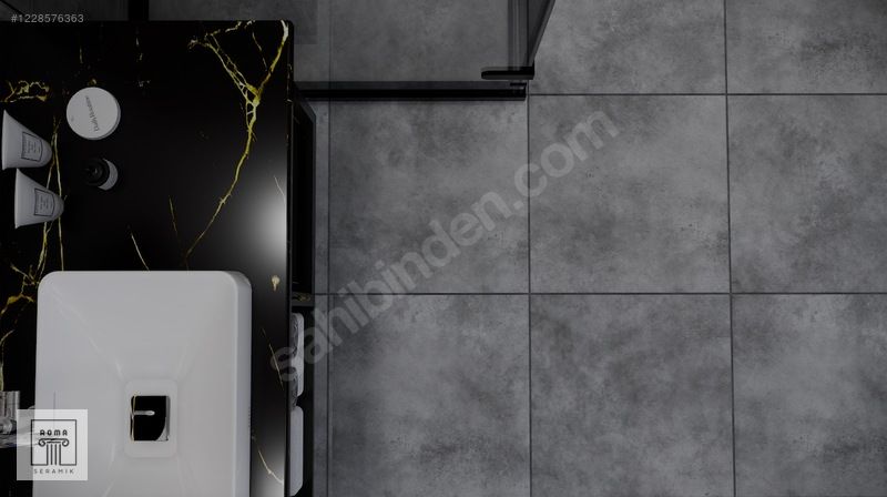 ROMA SERAMİKTEN 1KALİTE 60X60 ICON ANTRACİT YER/DUVAR SERAMİĞİ ...