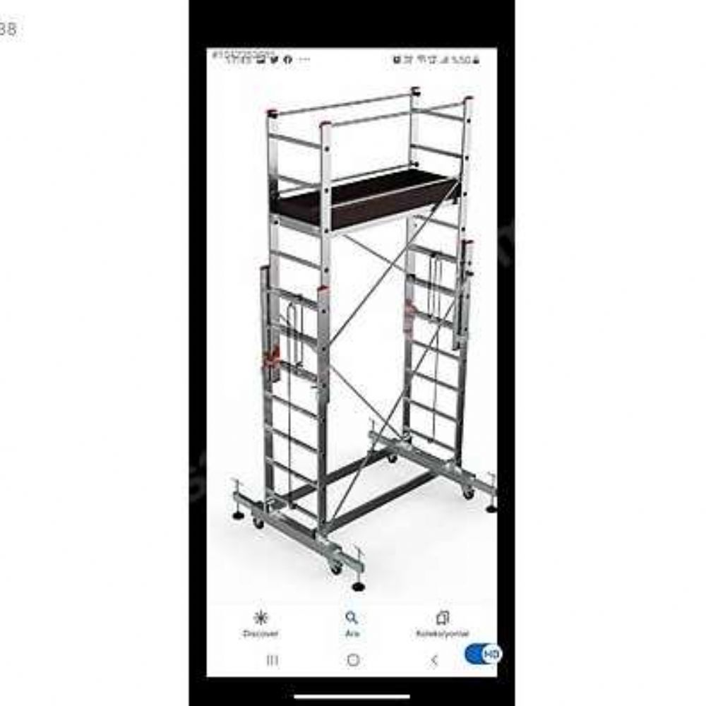 Kiralık tekerlekli alüminyum mobil iskele merdiven platform mell ...