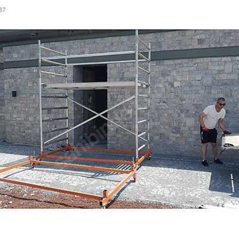 KİRALIK TEKERLEKLİ ALÜMİNYUM MOBİL İSKELE MERDİVEN PLATFORM ...